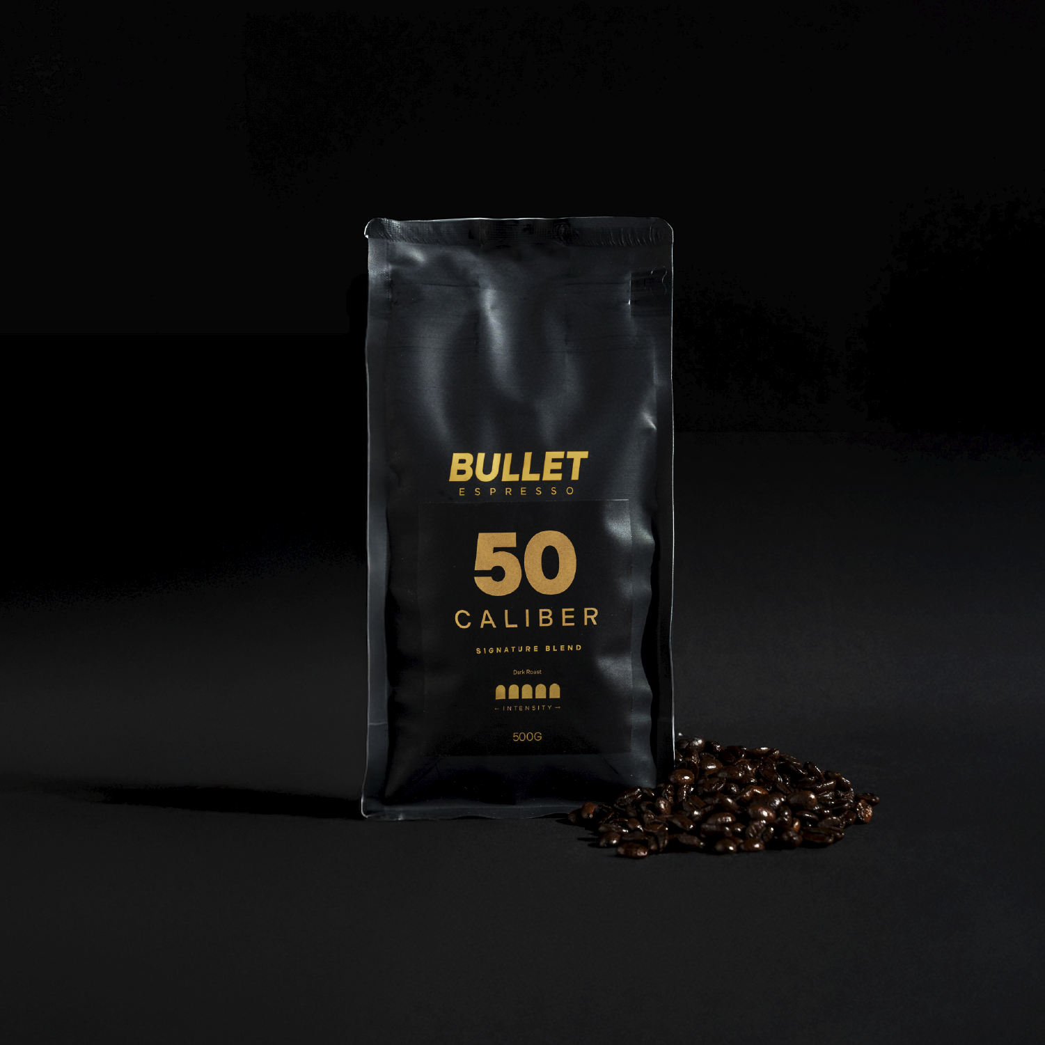 50 Caliber: The Detonator | Dark Roast Coffee Beans | BULLET Espresso ...